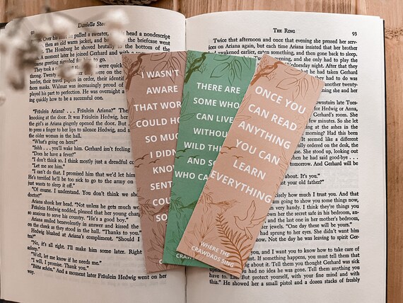 Digital Download Where the Crawdads Sing Bookmark Set of 3 - Etsy