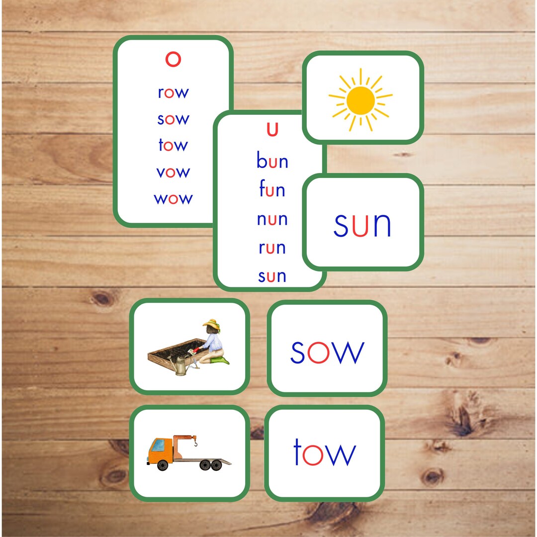 Montessori Green Series Language Cards, Learn to Read CVC Words ...