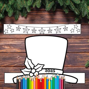 2025 New Year's Eve Paper Hats, Happy New Year Party Hat Crown, Holiday ...