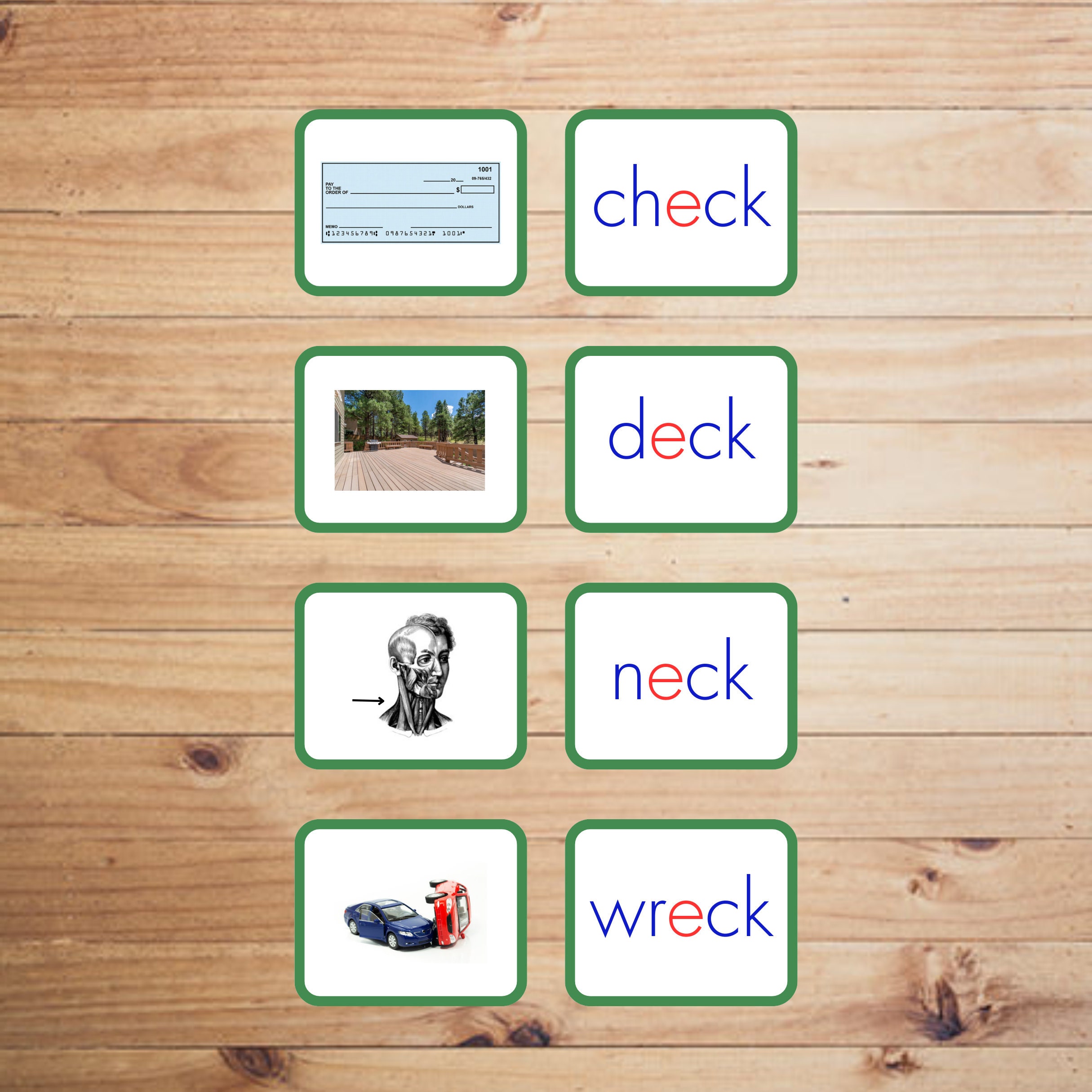 Montessori Green Series Language Cards, Learn to Read, Sight Words, - Etsy