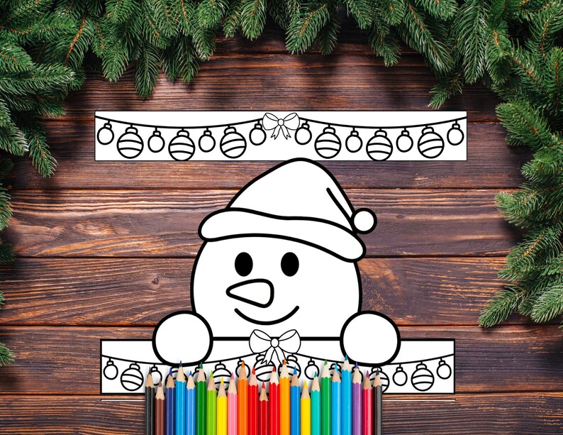 Christmas Paper Crowns Coloring Activity Printable Kids Craft Hats ...