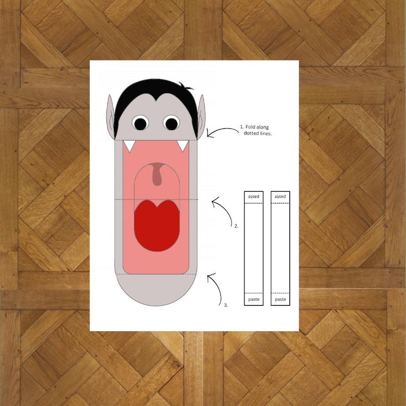 Halloween Character Hand Puppets: Printable Classroom Craft (digital ...