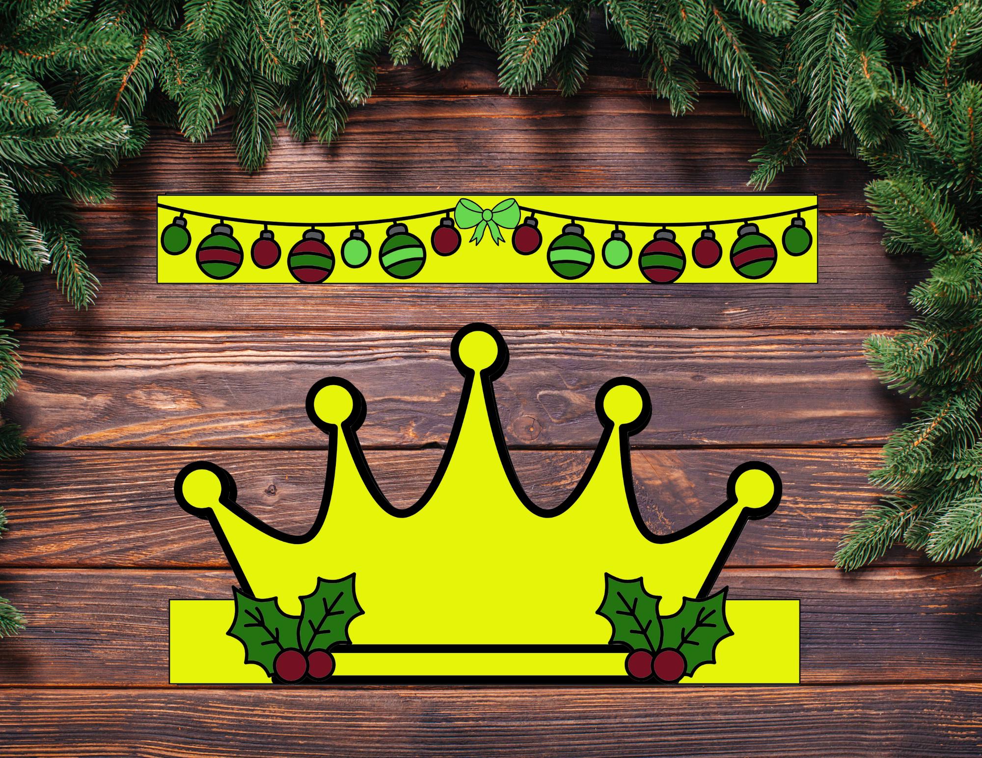 Christmas Paper Crowns: Printable Holiday Costume Hats (digital ...