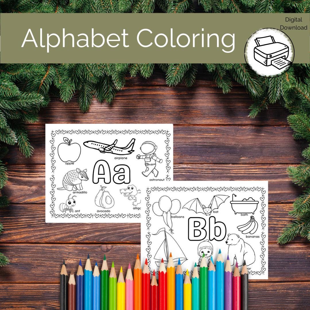 Alphabet Coloring Pages for Kids Coloring Craft Toddlers Coloring Book ...