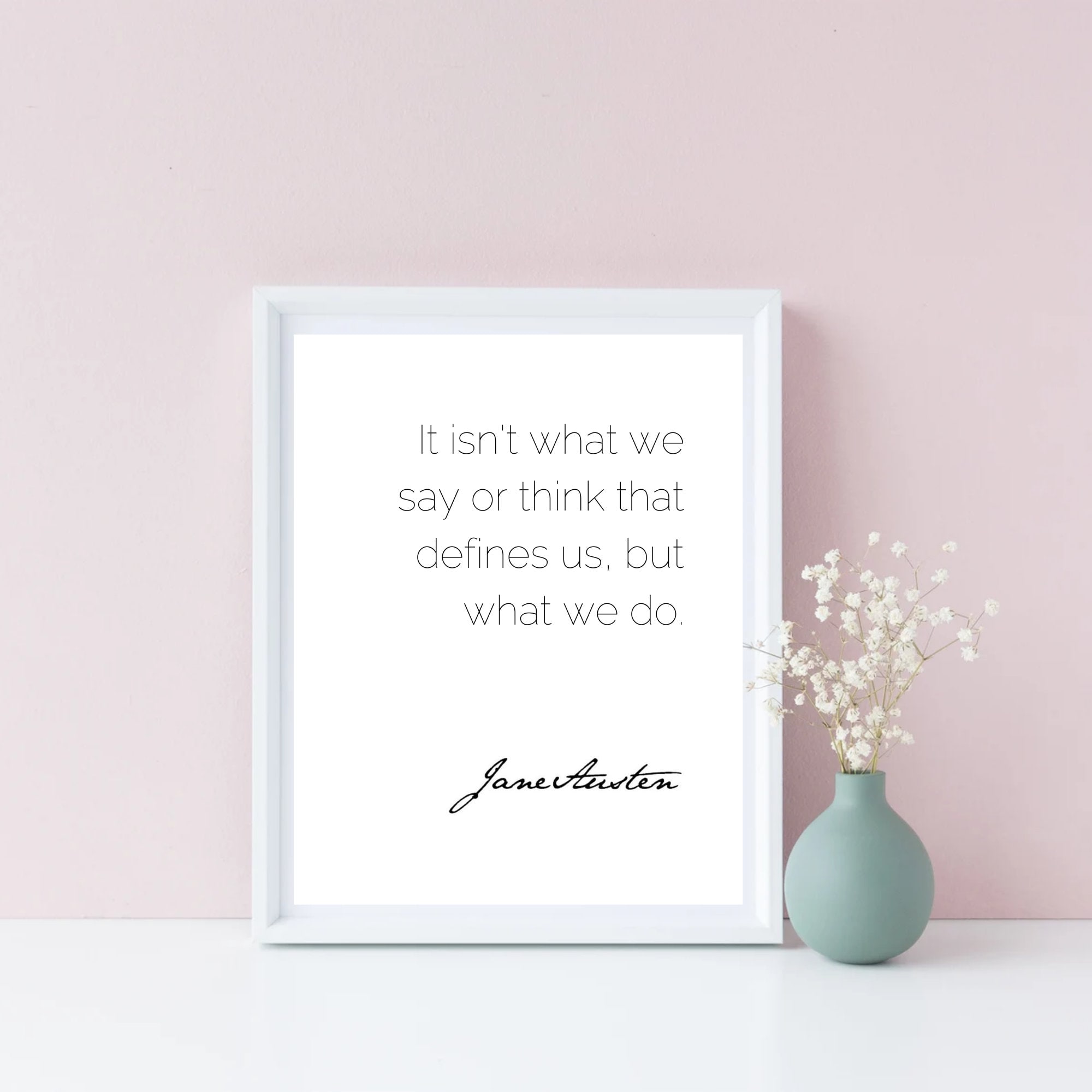Jane Austen Inspirational Quotes | Home Decor Sign | Office Wall Decor ...