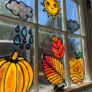 Fall Suncatcher Craft: Printable Classroom Party Decoration (PDF ...