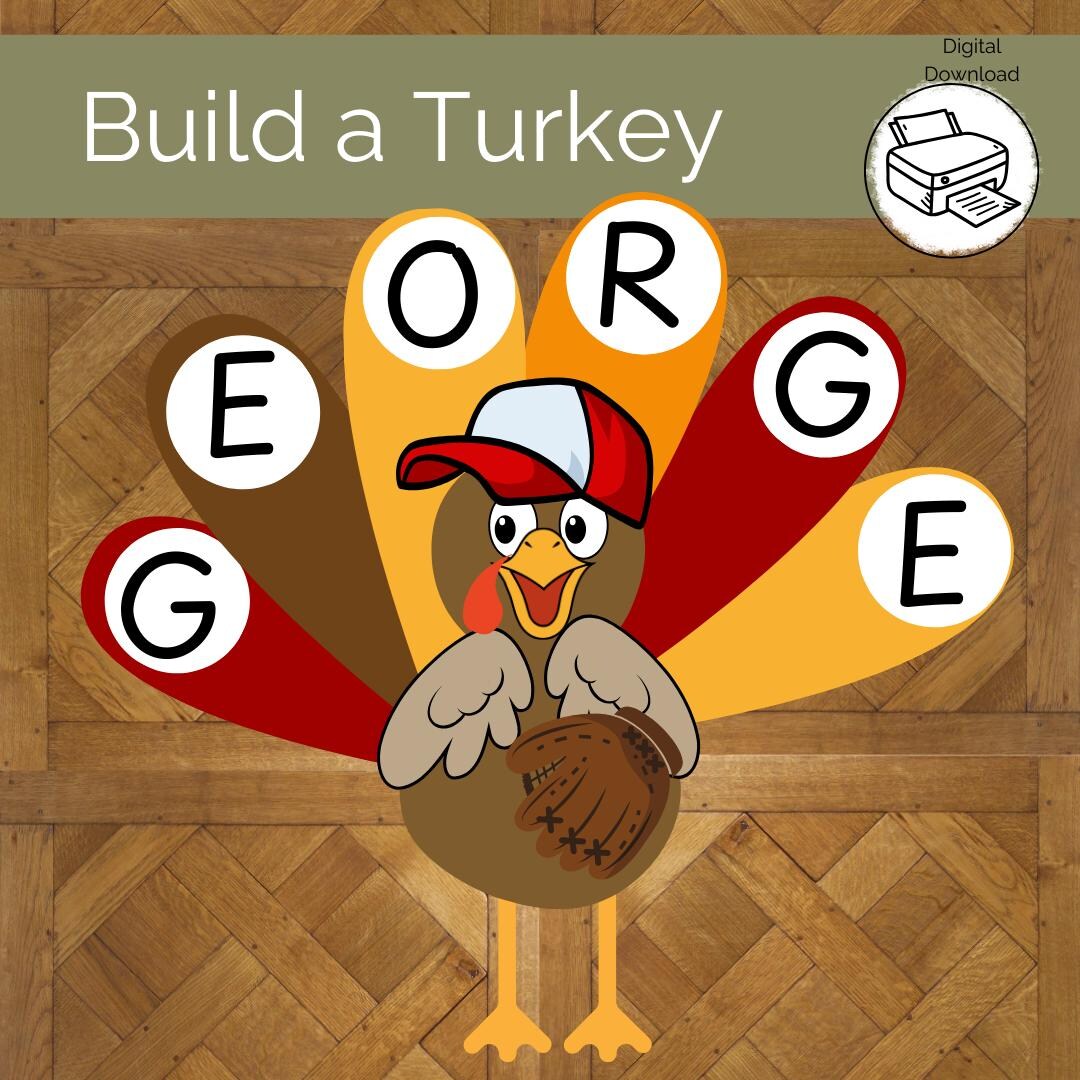 Disguise a Turkey Craft: Fall Activity for Kids (printable) - Etsy