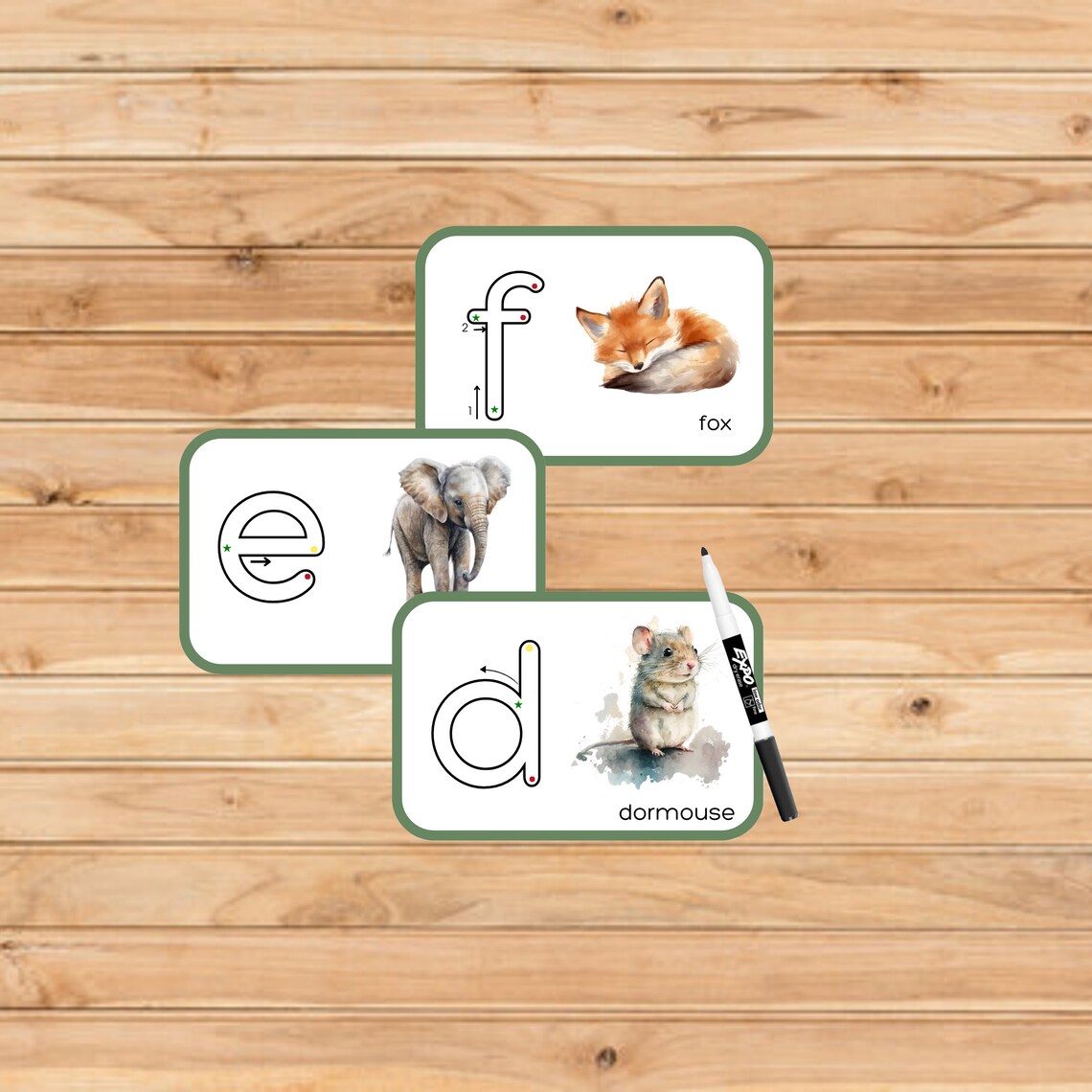 Printing Primer Cards Alphabet Lowercase Mammals Letter - Etsy