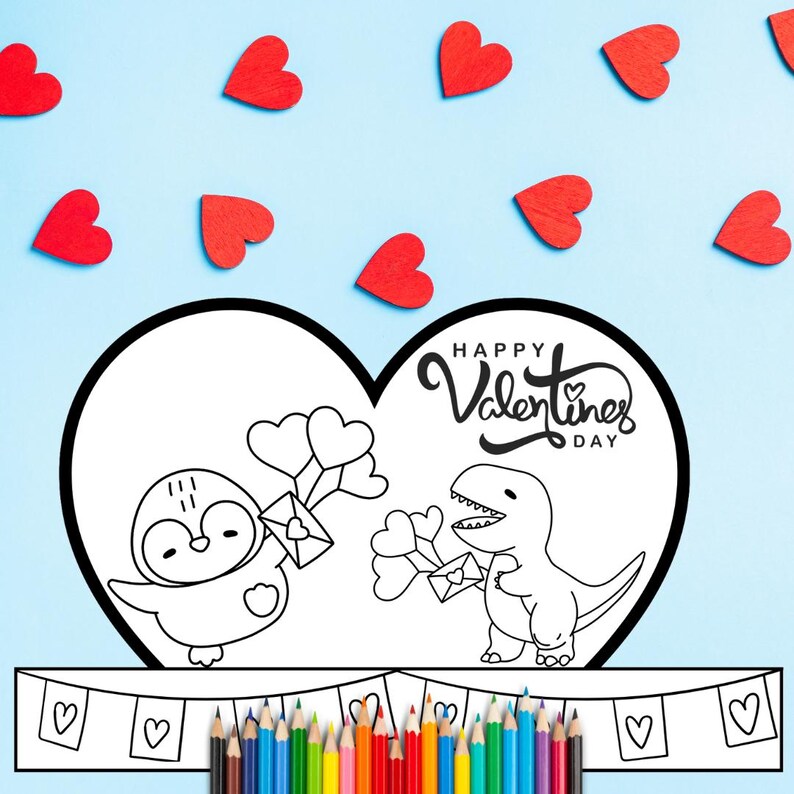 Valentine's Day Craft for Kids Paper Hats Valentine's Day Party Hat ...