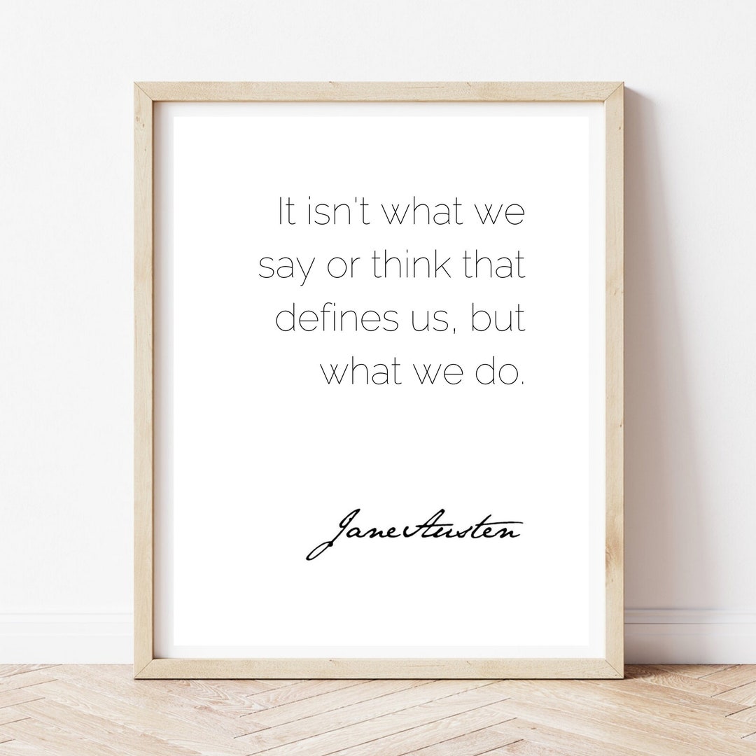 Jane Austen Inspirational Quotes | Home Decor Sign | Office Wall Decor ...