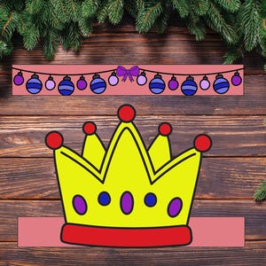 Christmas Paper Crowns: Printable Holiday Costume Hats (digital ...