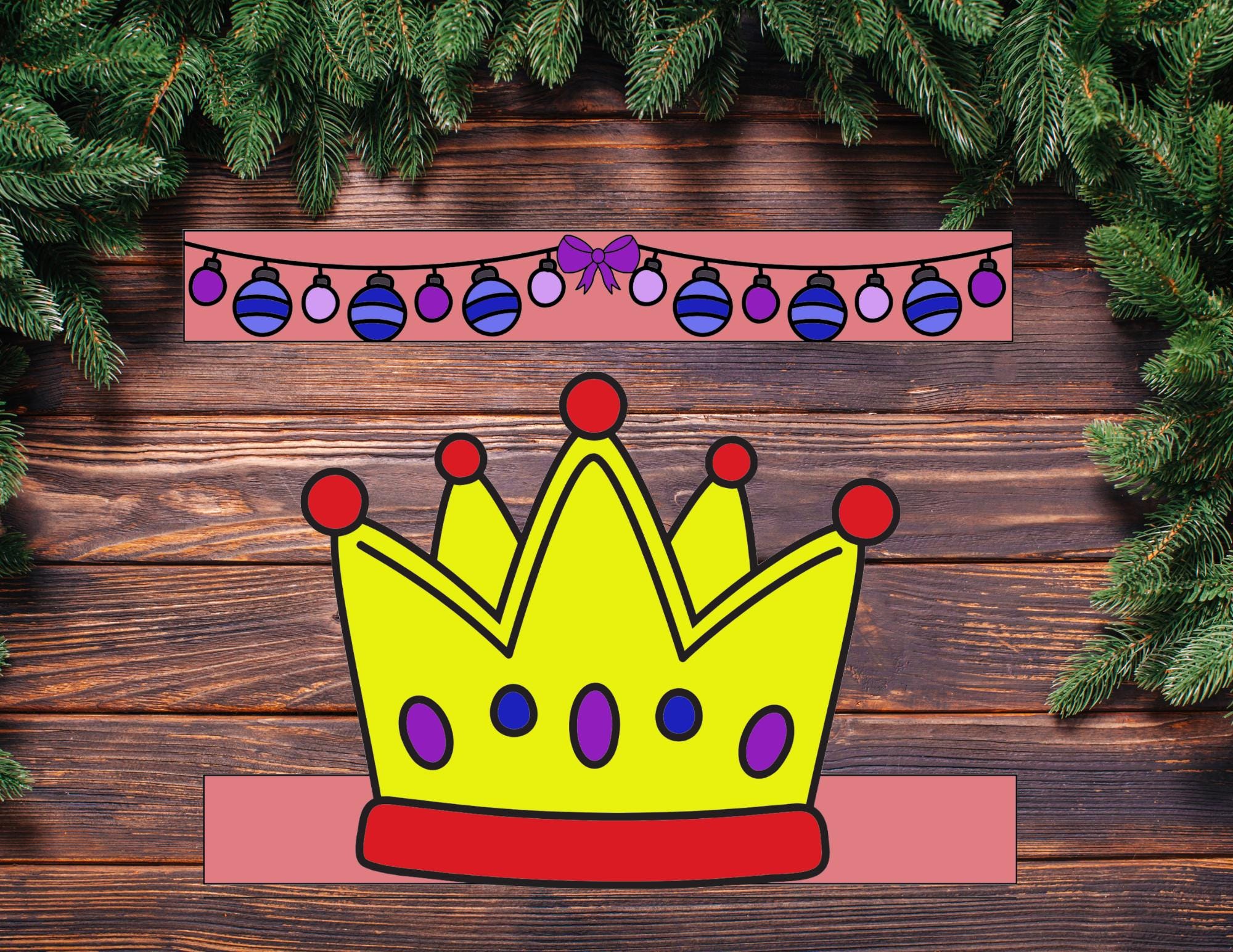 Christmas Paper Crowns: Printable Holiday Costume Hats (digital ...
