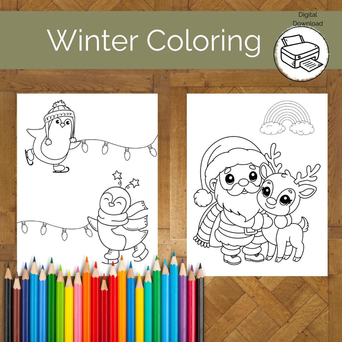 Christmas Coloring Pages for Kids Preschooler Craft Toddlers Coloring ...