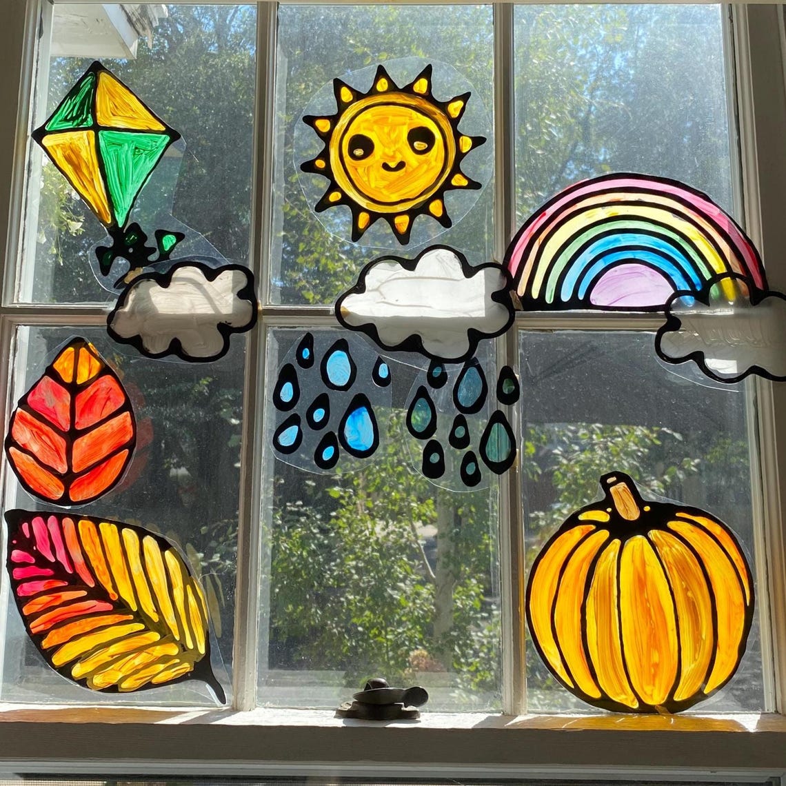 Fall Suncatcher Craft: Printable Classroom Party Decoration (PDF ...