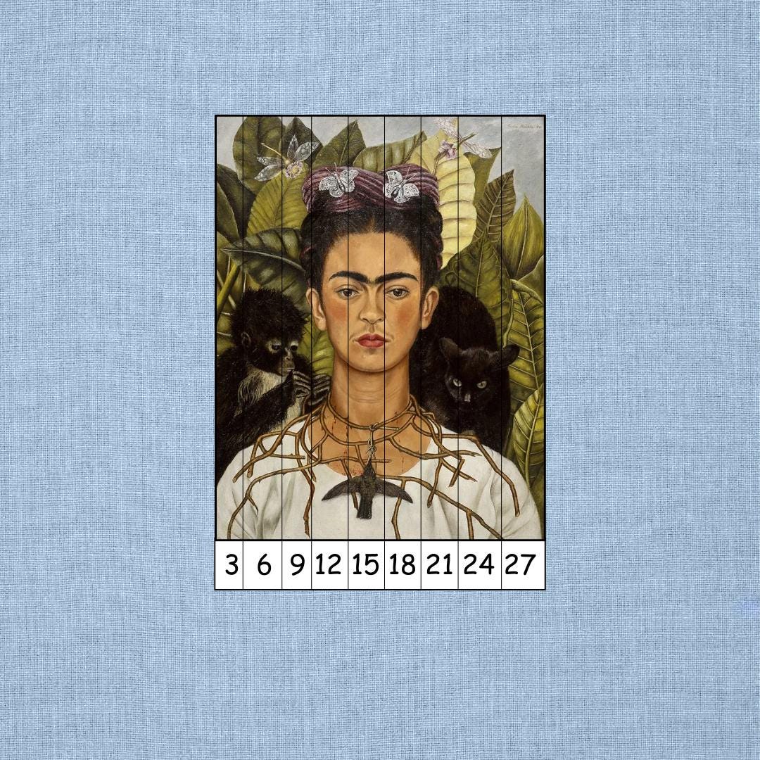 Frida Kahlo Multiplication Activity: Skip Counting Cards (printable) - Etsy