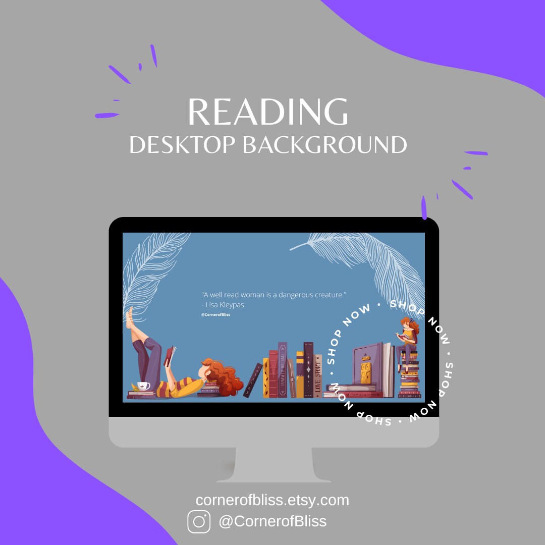 Reading Computer Desktop Screensaver - Etsy