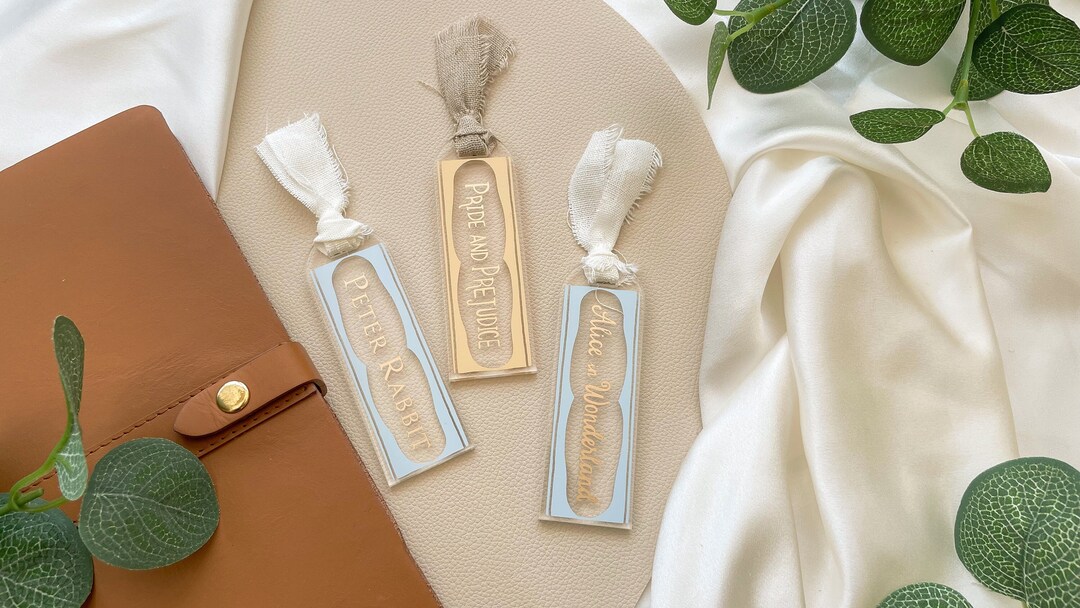 Mini Book Spine Bookmark | Classic Books Bookmark | Small Transparent ...