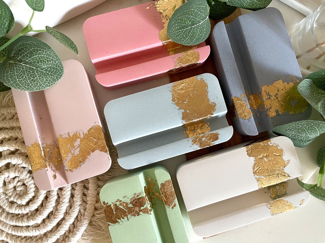 Gold Leaf Phone Stand | Rectangular Phone Stand | Apple TV Remote Stand ...