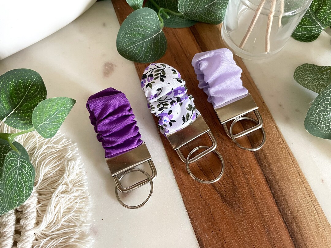 Ringlet Keychain Purple Keyring Bag Accessories Elasticated Wristlet ...