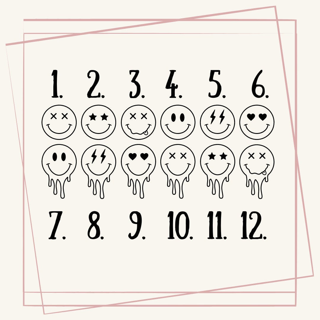 Retro Smiley Face Decals - Etsy