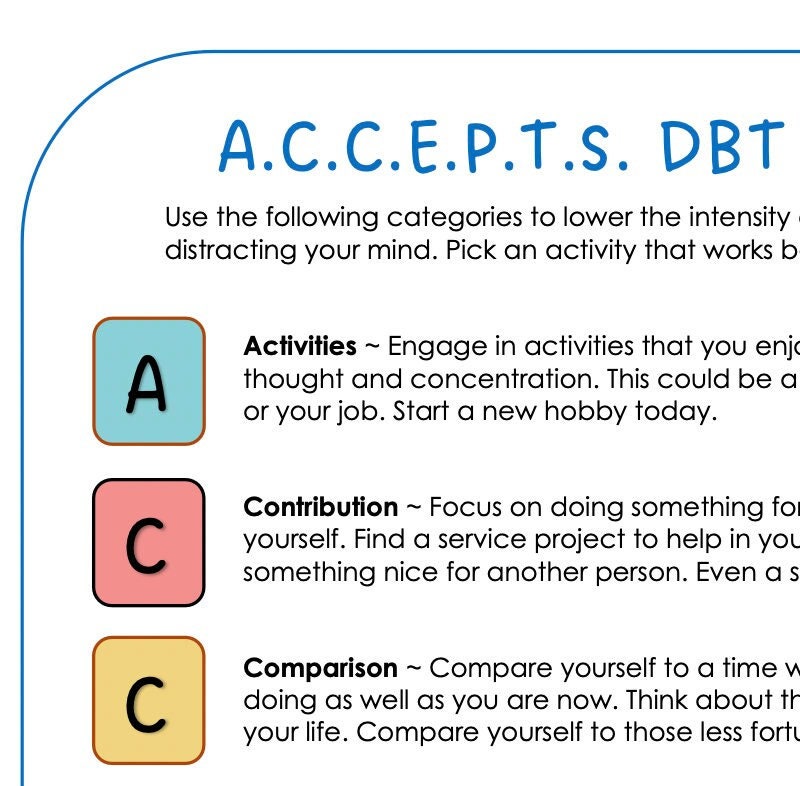 ACCEPTS DBT Skill - Etsy