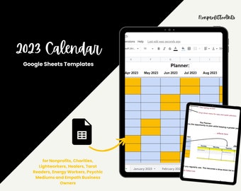 2023 Google Sheets Calendar - Etsy
