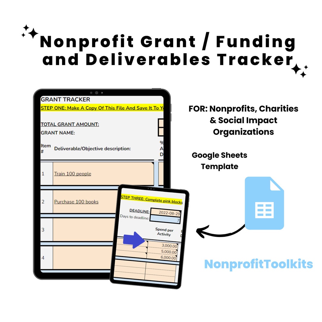 Nonprofit Grant Tracker Google Sheet / Grant Project Management ...
