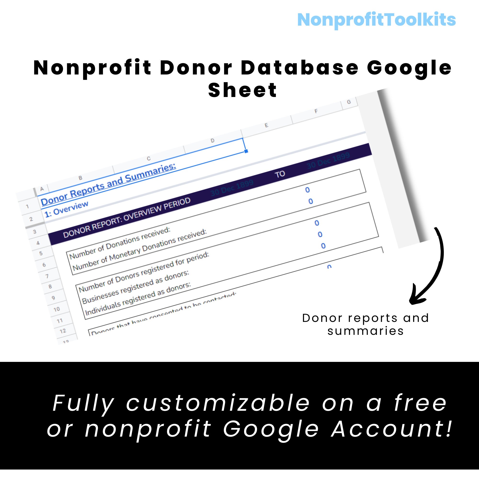Nonprofit Donor Database Google Sheet Template - Etsy