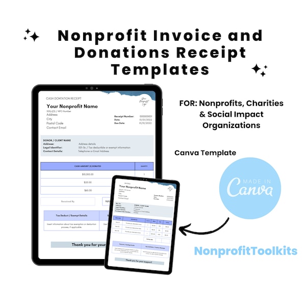 In Kind Donation Receipt - Etsy