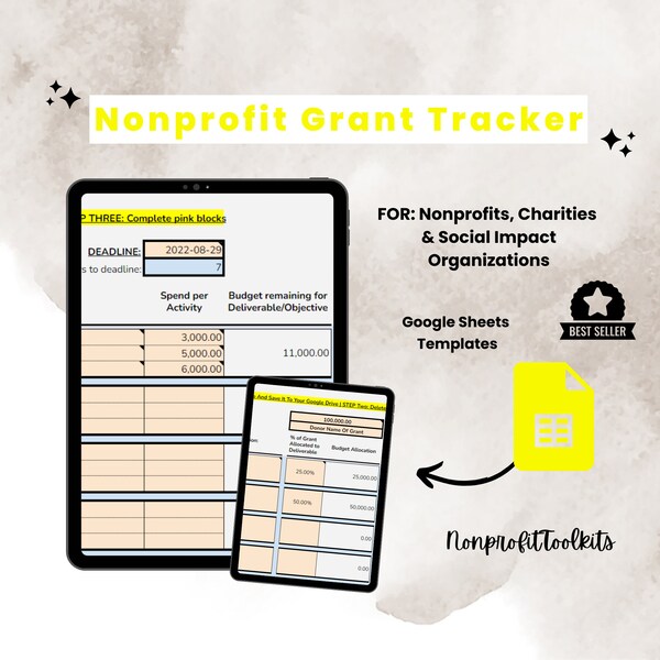 Grant Proposal Tracking Template - Etsy