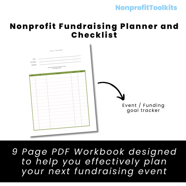 Nonprofit Fundraising Planner & Checklist (PDF Download) - Etsy