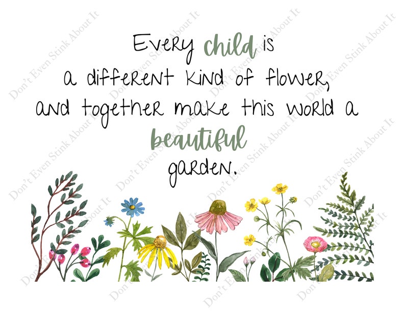 Every Child is Beautiful Design 8.5x11 Landscape- DIGITAL DOWNLOAD ONLY ...