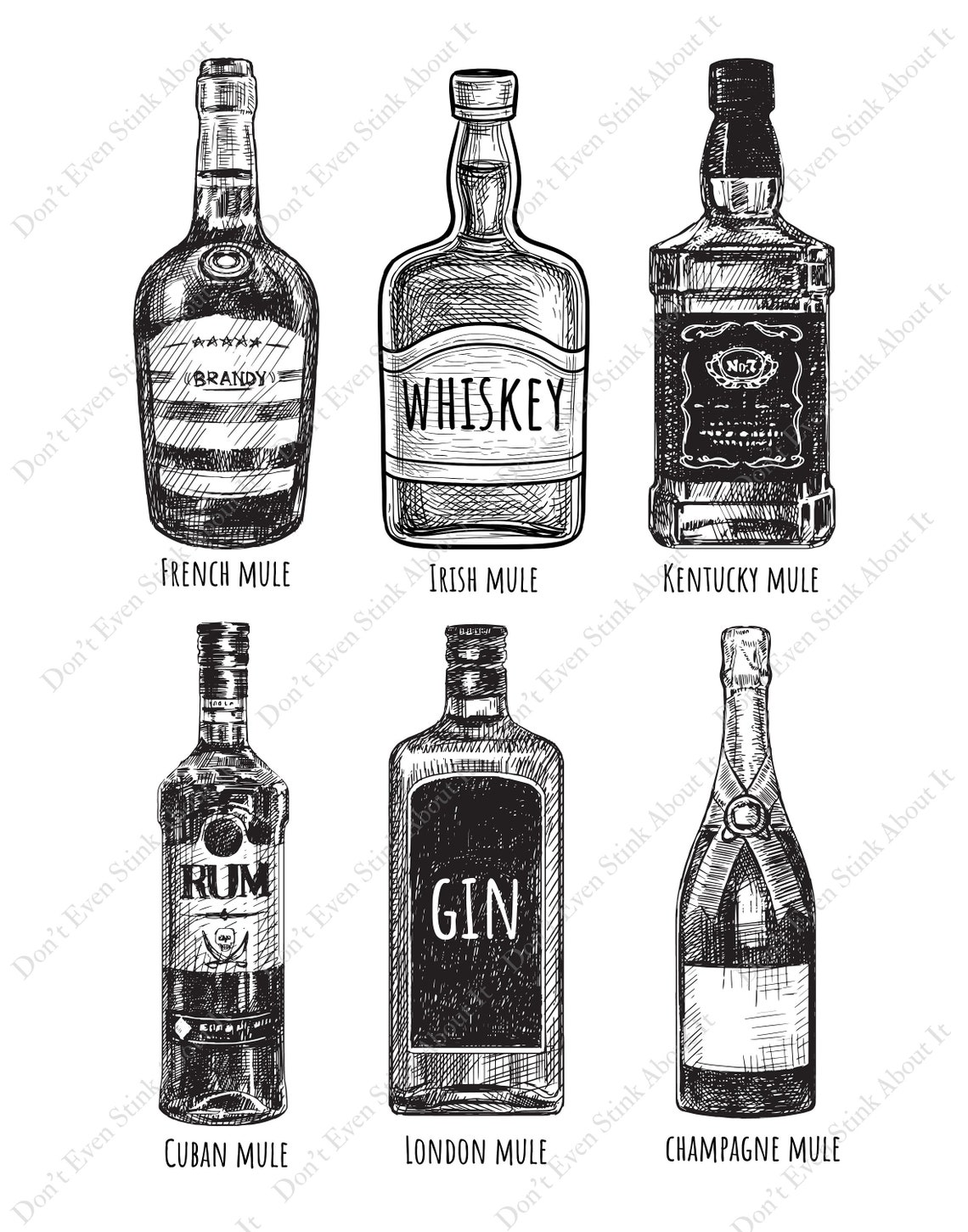 Make Your Own Mule Bar Menu Art (classic Variations) 11"x14" Template ...