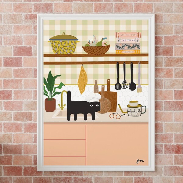 Cat Kitchen Decor - Etsy