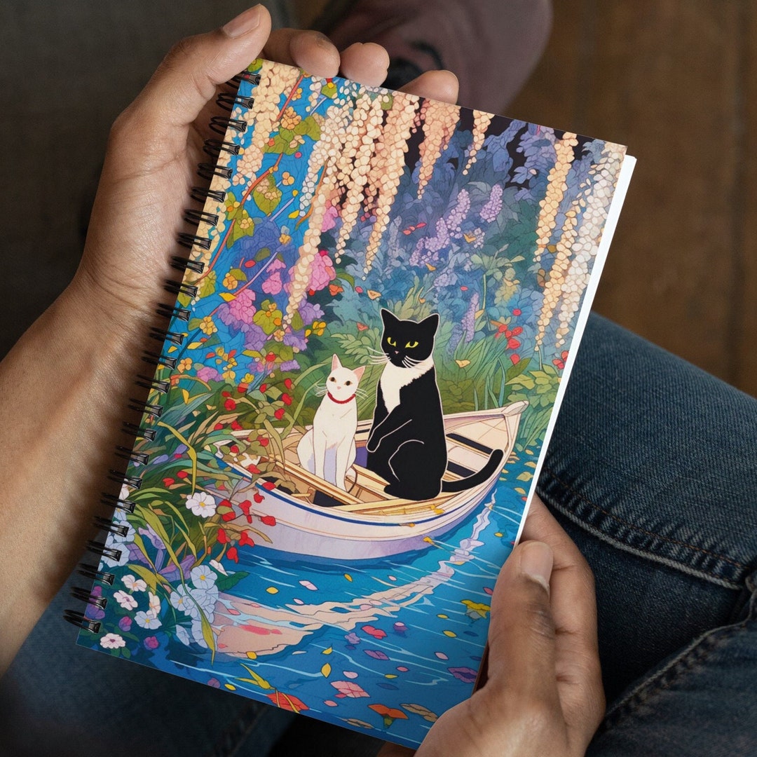 Couple Cats Spiral Notebook Cute Journal Animal Lover Journal Notebook ...