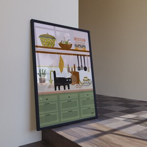 Kitchen Print Cat Chef Kitchen Art Kitchen Decor for Cat Lover Gift for ...
