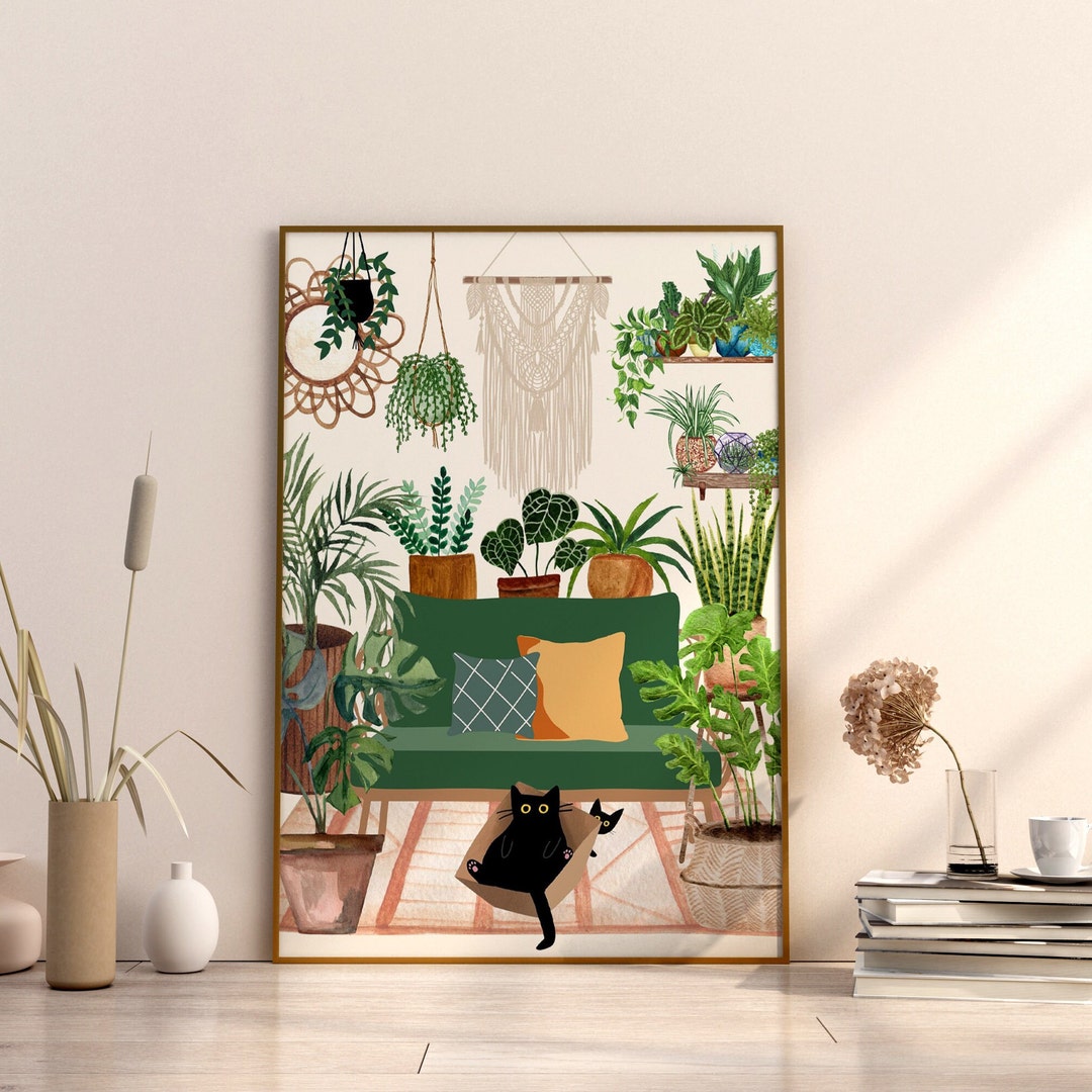 Beautiful Wall Art of Cat Printable Poster of Boho Cat Poster Boho ...