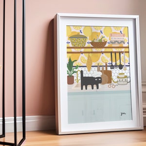 Kitchen Print Cat Chef Kitchen Art Kitchen Decor for Cat Lover Gift for ...