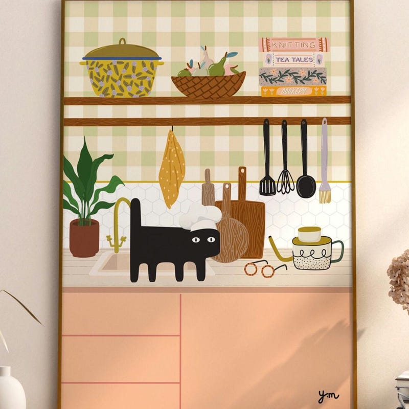 Cat Kitchen Decor - Etsy