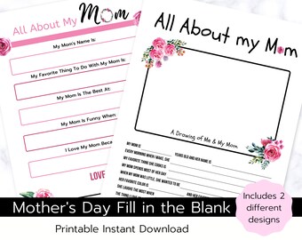 Mom Fill in Blank - Etsy