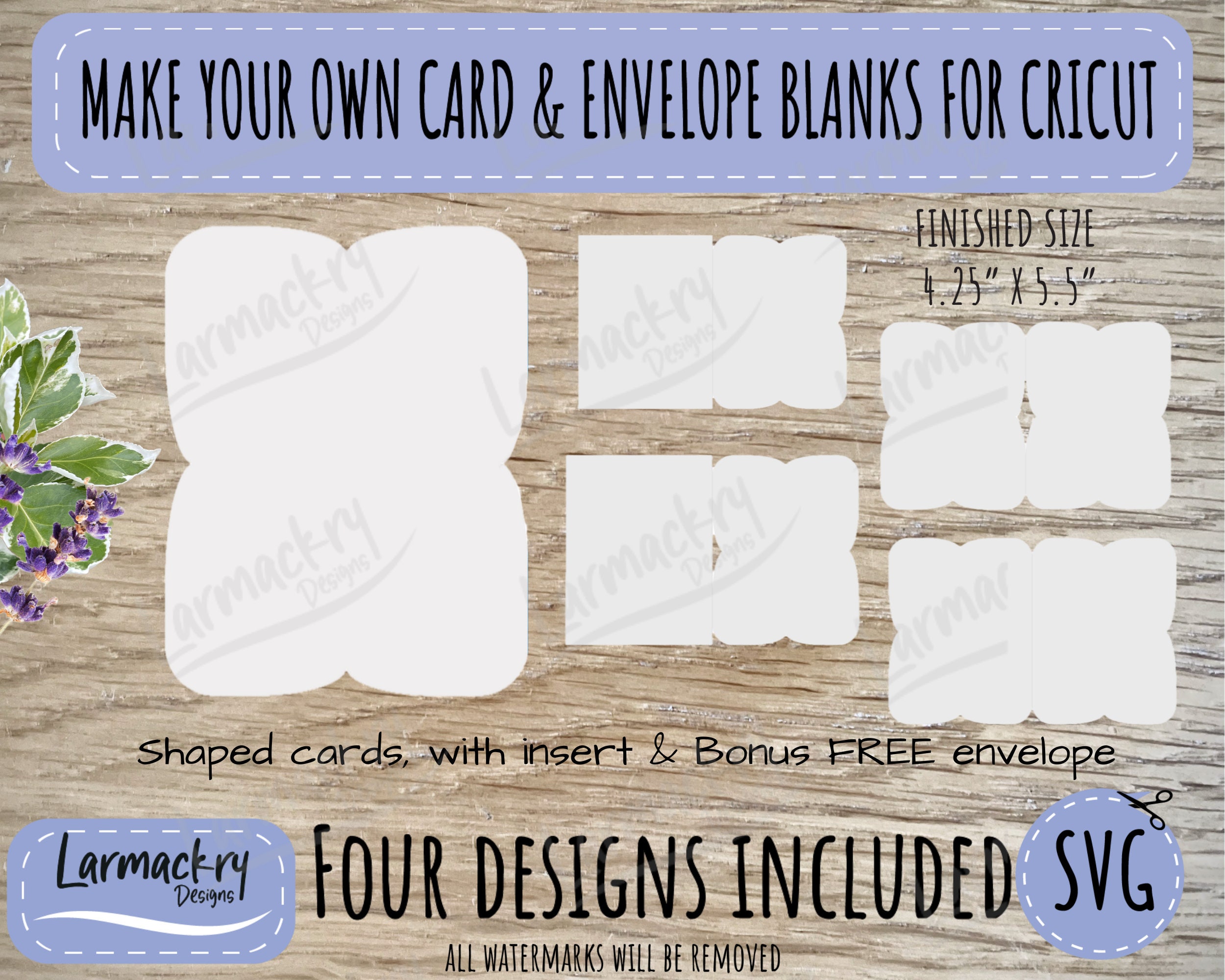 Scalloped Edge Card Template R20 Size SVG, Card Template, Insert Card ...