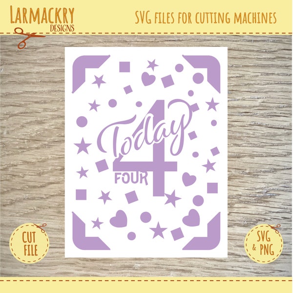 4 Birthday Svg - Etsy