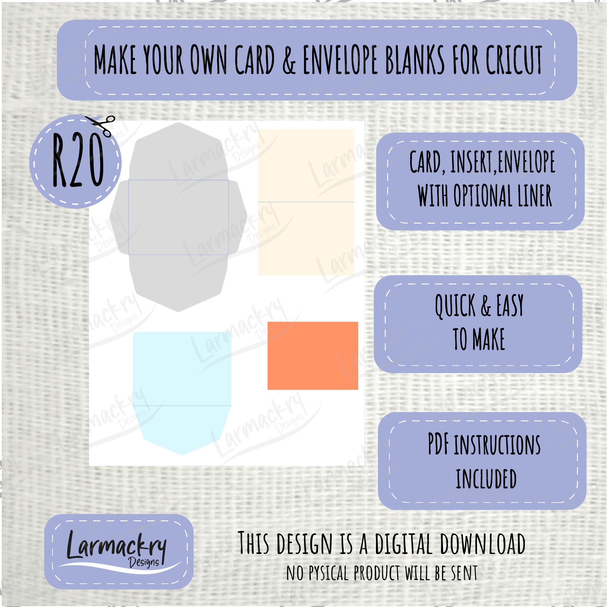 R20 SVG, R20 Card Template, Insert Card Template, Cricut Card SVG, Card ...