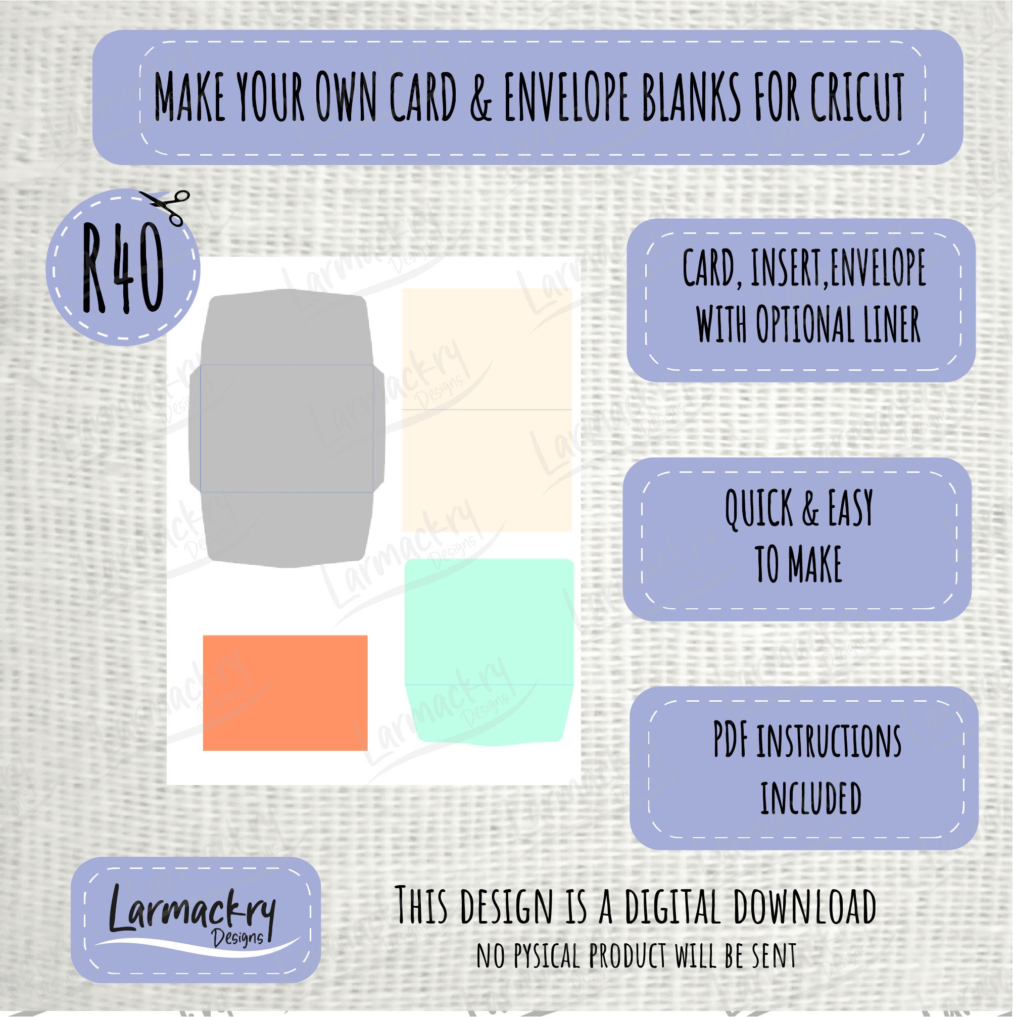 R40 SVG, R40 Card Template, Insert Card Template, Cricut Card SVG, Card SVG, Cricut 2x2, Blank ...