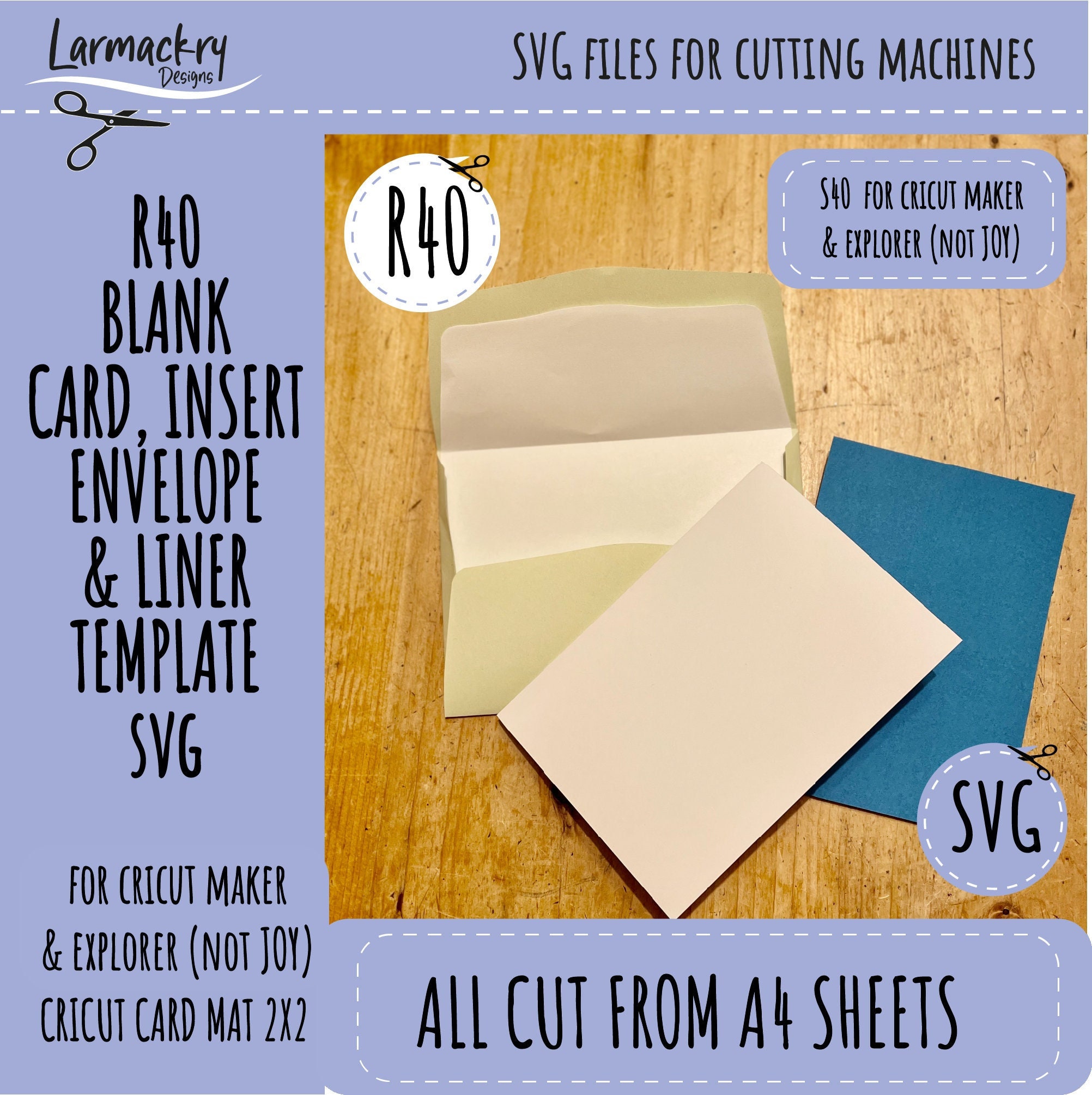 R40 SVG, R40 Card Template, Insert Card Template, Cricut Card SVG, Card SVG, Cricut 2x2, Blank ...