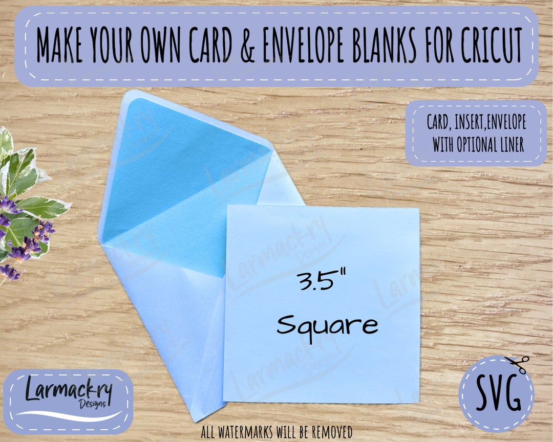 Square Card Blank Template, 3.5" Card Size, Insert Card Template ...
