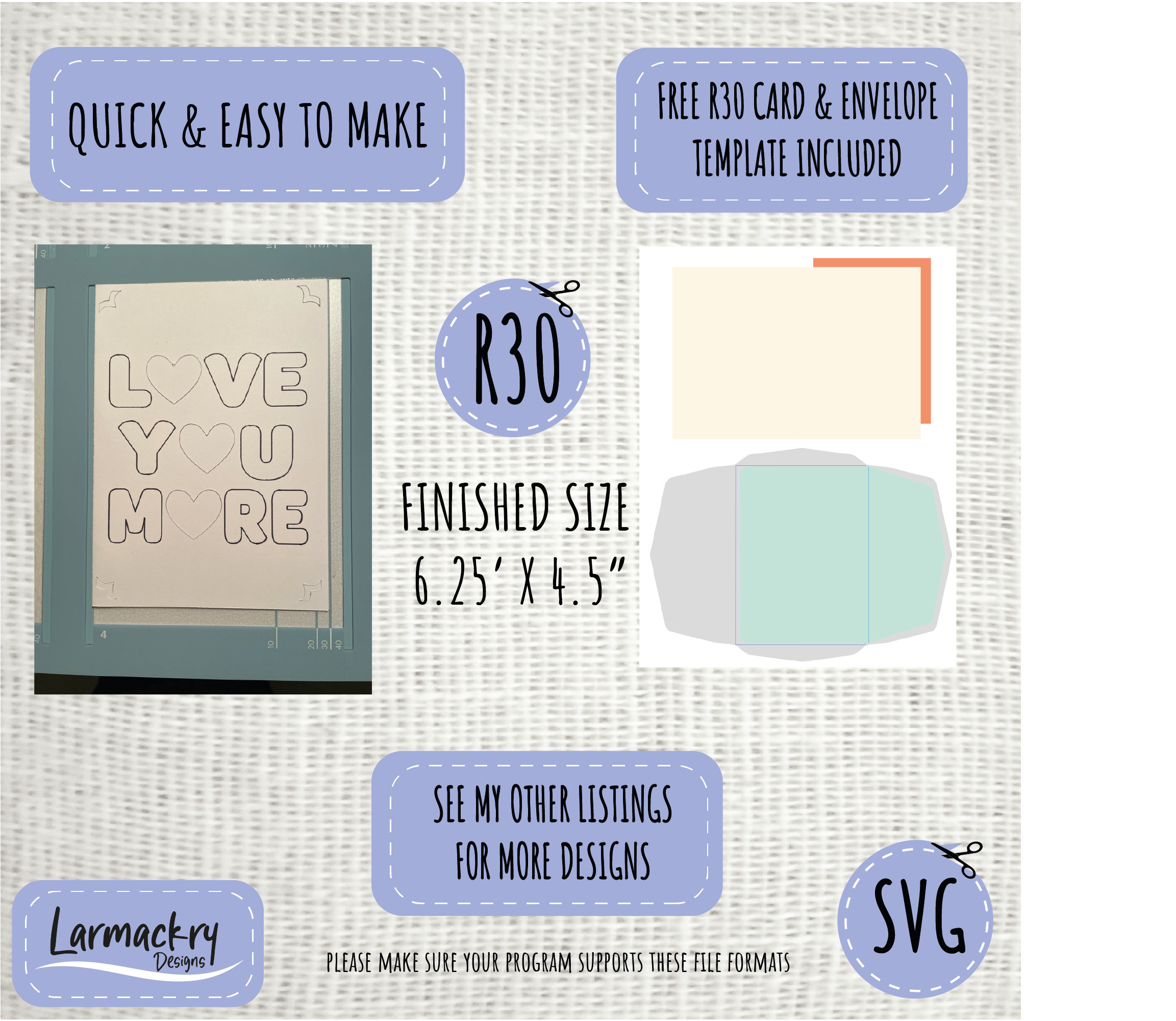 Valentines Day Card, R30 Card Design, Insert Card Template, Cricut Card ...