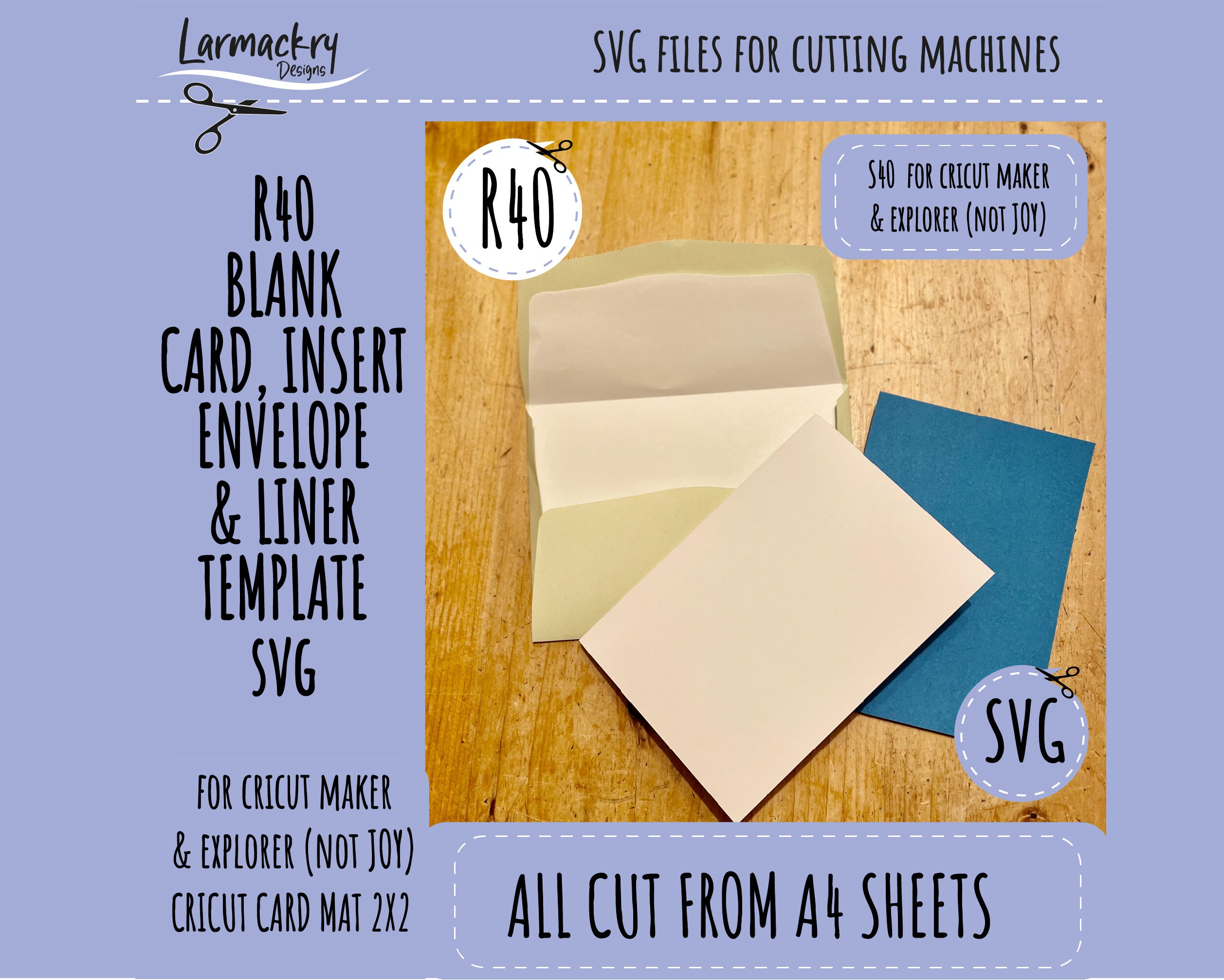 R40 SVG, R40 Card Template, Insert Card Template, Cricut Card SVG, Card ...