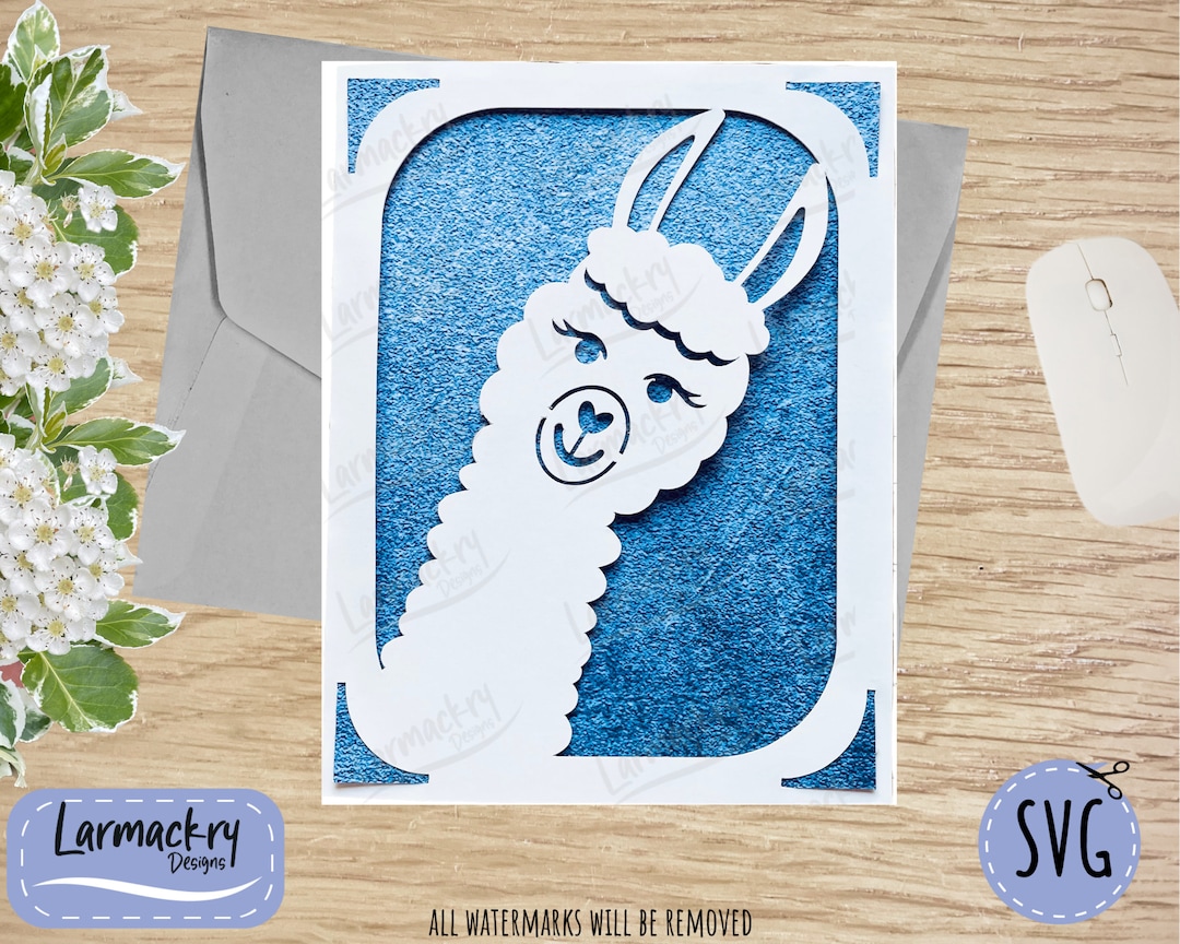 Grußkarte, Karte svg, Lama svg, Lama Karte, R20 Design, Insert Card ...