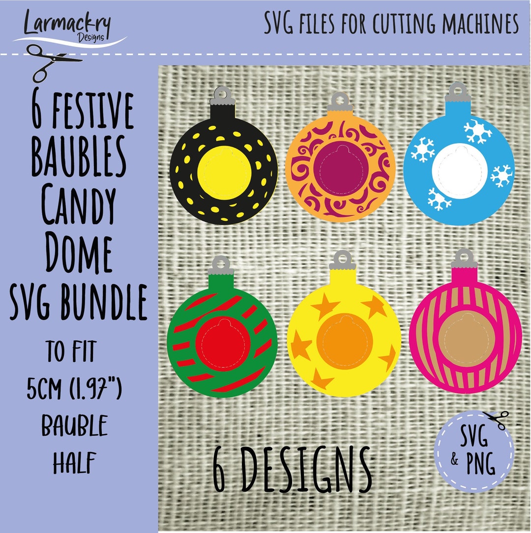 Pack Bauble Candy Dome SVG, Christmas Candy Dome, Christmas SVG, Candy ...